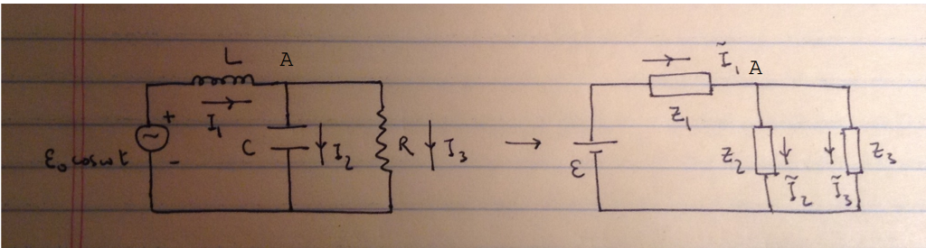 Solved A two loop AC circuit. We wish to analyze the circuit | Chegg.com