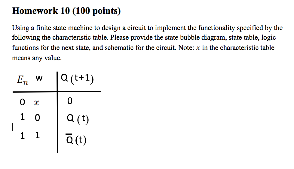 Solved Using a finite state machine to design a circuit to | Chegg.com