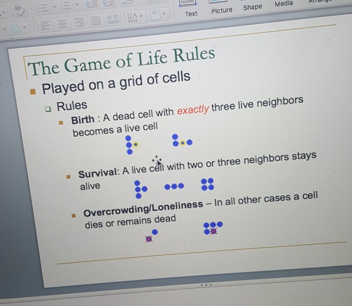 Solved Project topic is Game of Life using java. Below are | Chegg.com