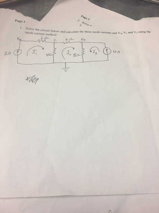 Solved Solve the circuit below and calculate the three mesh | Chegg.com