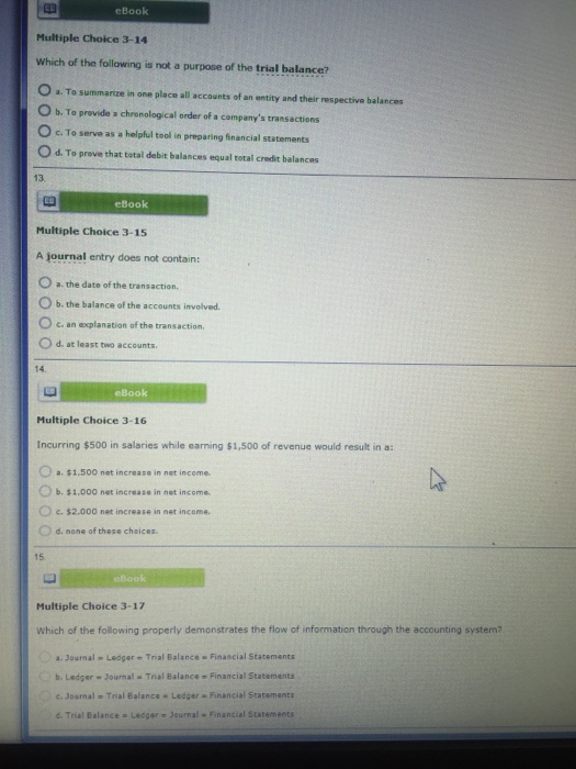 Solved eBook Multiple Choice 3-3 Which of the following | Chegg.com