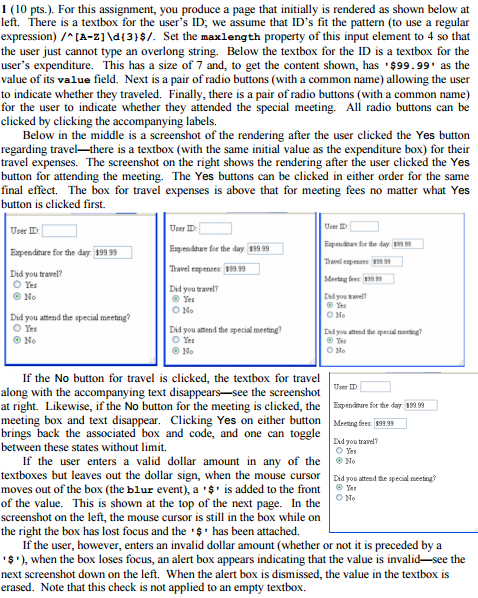 Solved HTML AND THE DOM, JAVASCRIPT, EVENT HANDLING, FORMS | Chegg.com