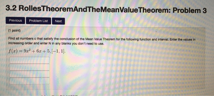 Solved Find all numbers c that satisfy the conclusion of the | Chegg.com
