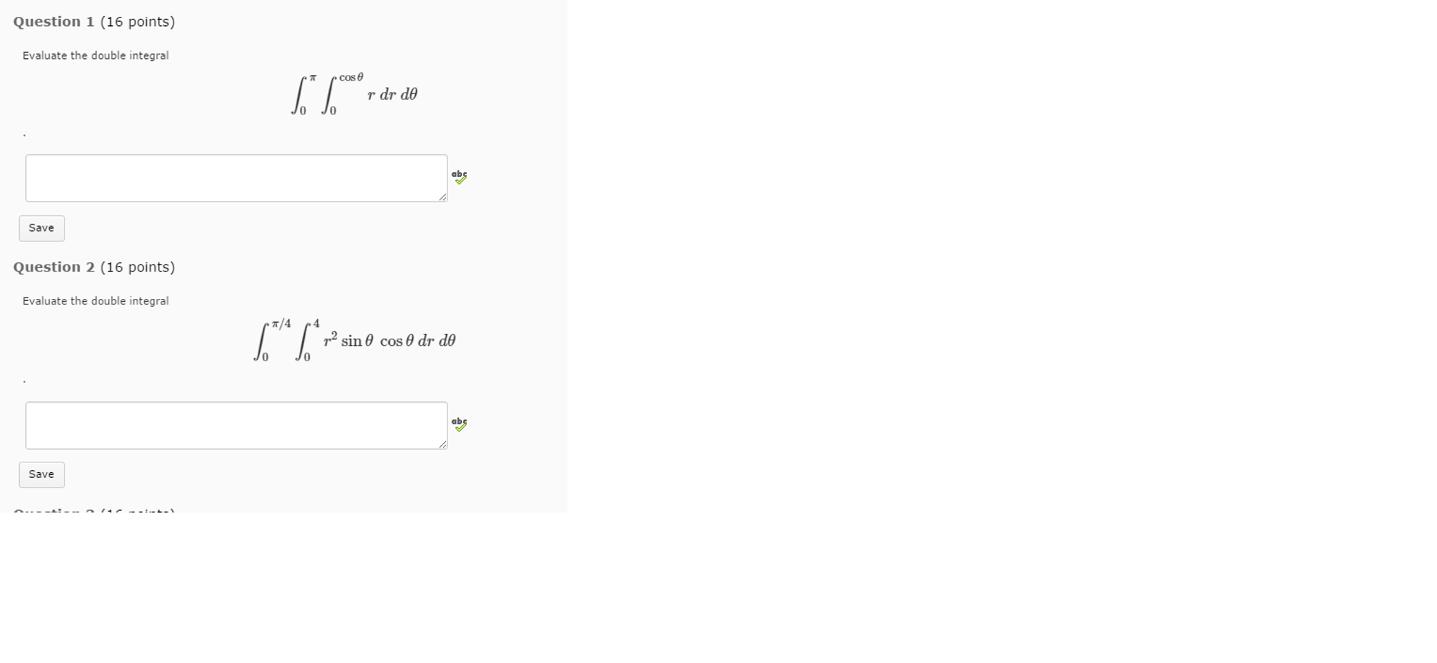 Solved Evaluate the double integral integral^pi _0 | Chegg.com