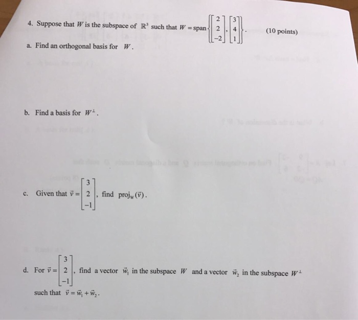 Solved Suppose that W is the subspace of R^3 such that W = | Chegg.com