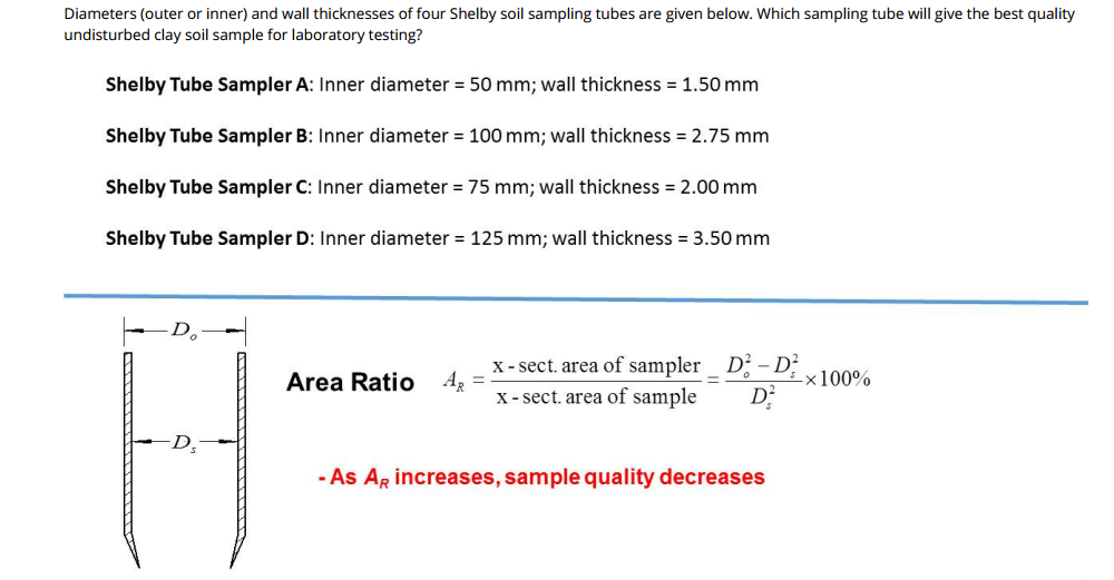 Solved Diameters (outer or inner) and wall thicknesses of | Chegg.com