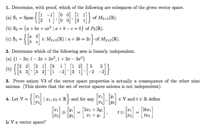 Solved 1. Determine, with proof, which of the following are | Chegg.com