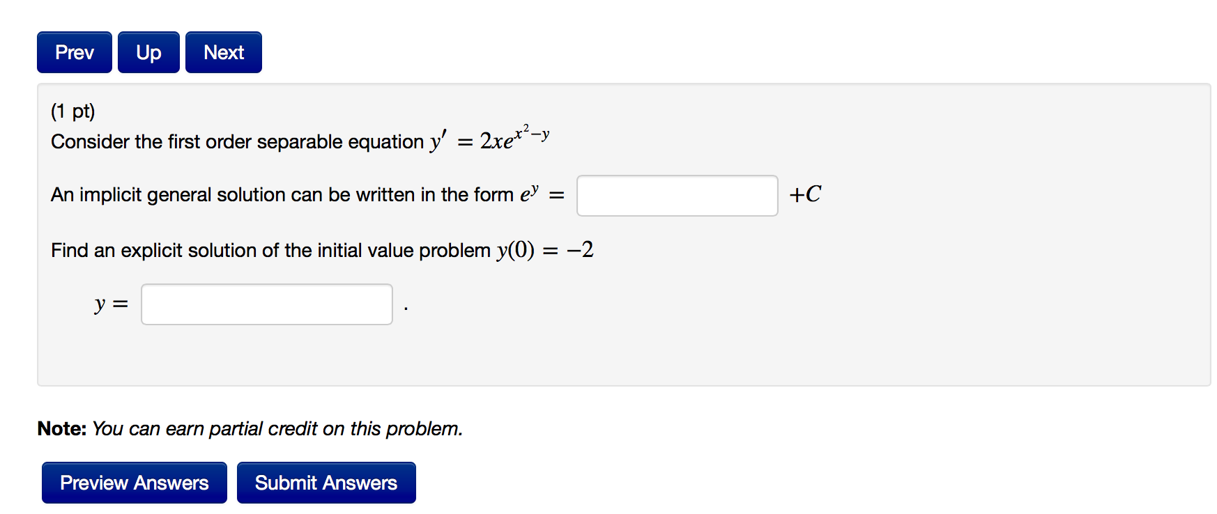 Solved Consider The First Order Separable Equation Y