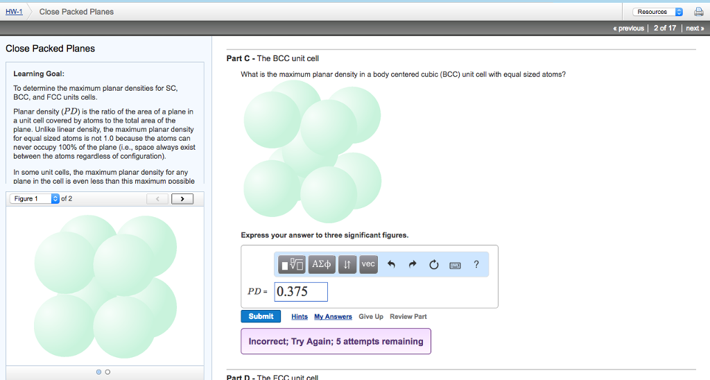 Solved HW-1 Close Packed Planes Close Packed Planes Learning | Chegg.com