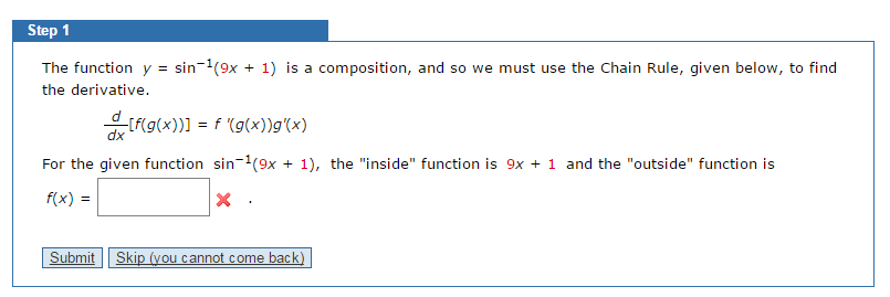 Solved The function y = sin^-1 (9x +1) is a composition, and | Chegg.com