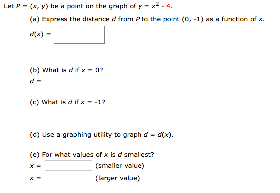 Solved Let P = (x, y) be a point on the graph of y = x ^ 2 - | Chegg.com Solved Let P = (x, y) be a point on the graph of y = x ^ 2 - | Chegg.com