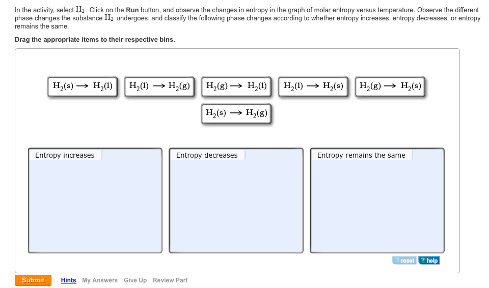 Solved In the activity, select H2. Click on the Run button, | Chegg.com