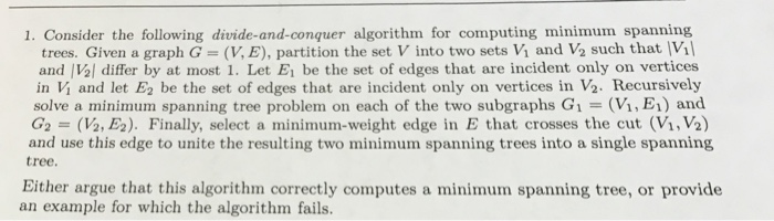 Solved Consider the following divide-and-conquer algorithm | Chegg.com