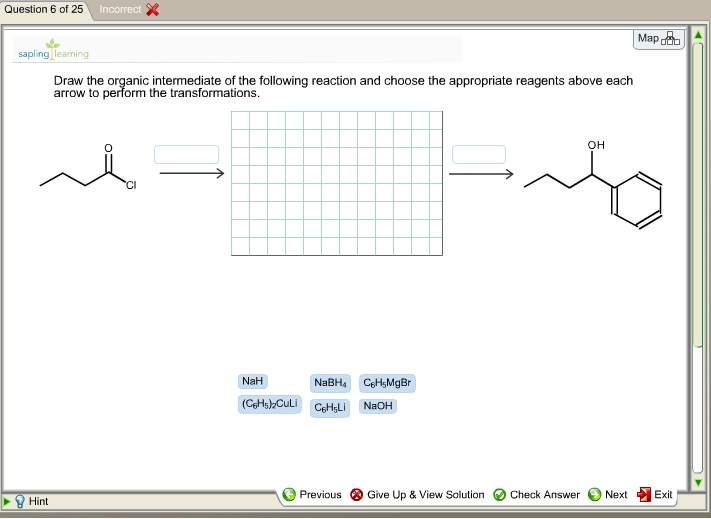 Solved Question 6 of 25 Map A pling Draw the organic | Chegg.com