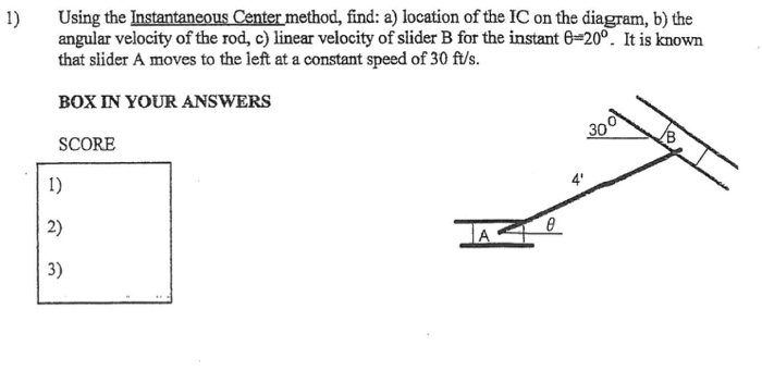 Solved Using the Instantaneous Center method find: a) | Chegg.com