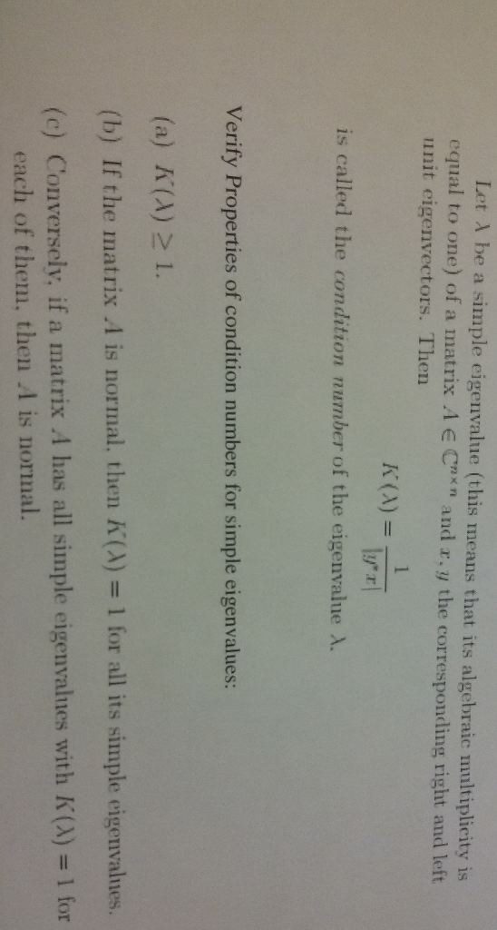 Solved Let lambda be a simple eigenvalue (this means that | Chegg.com