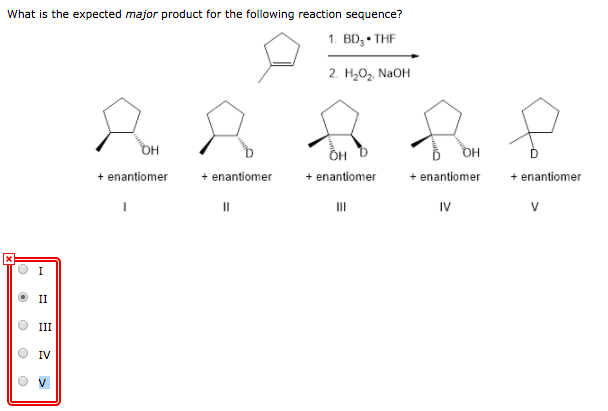 Solved What is the expected major product for the following | Chegg.com