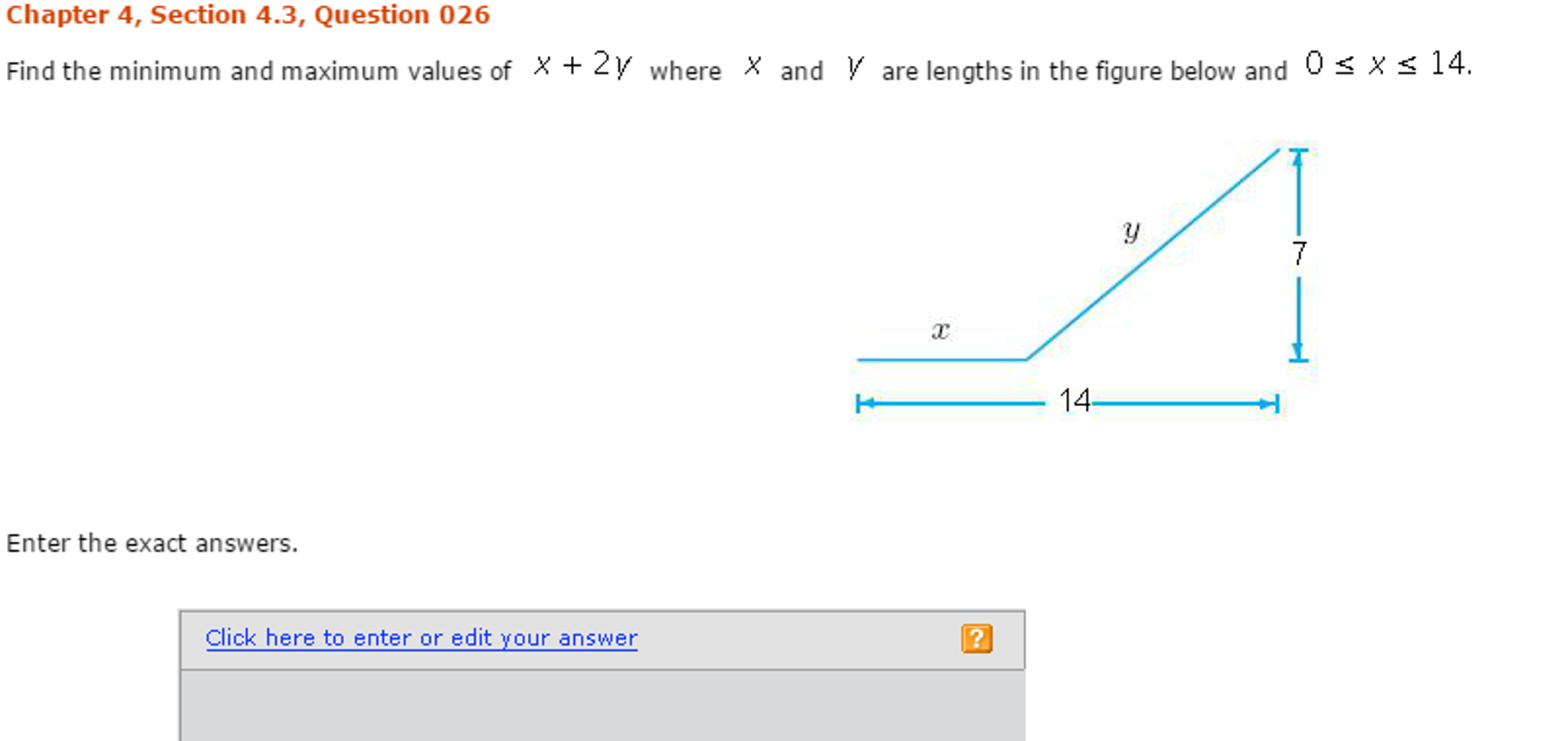 Solved Find the minimum and maximum values of x + 2y where x | Chegg.com