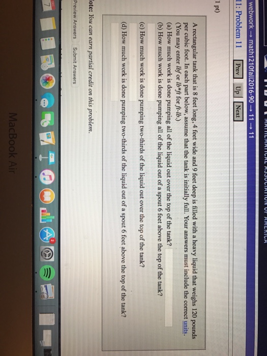 Solved A rectangular tank that is 8 feet long, 4 feet wide | Chegg.com