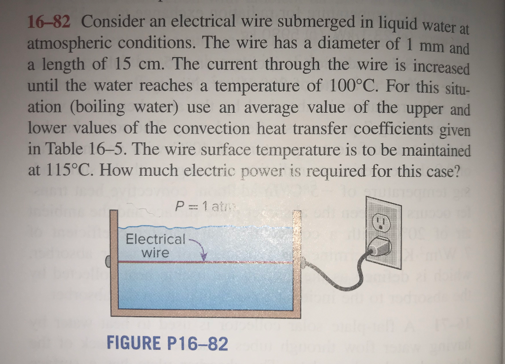 Solved Consider an electrical wire submerged in liquid water | Chegg.com