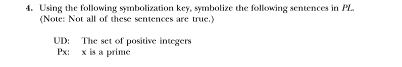 Solved 4 . Using the following symbolization key, symbolize | Chegg.com Solved 4 . Using the following symbolization key, symbolize | Chegg.com