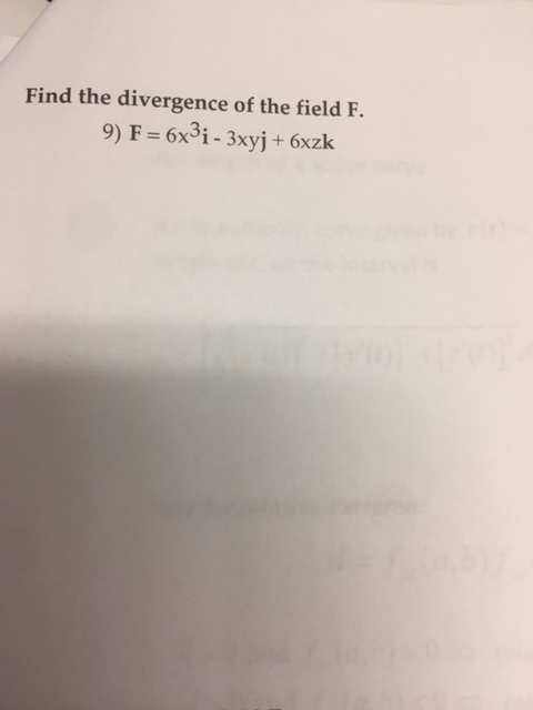Solved Find the divergence of the field F. | Chegg.com