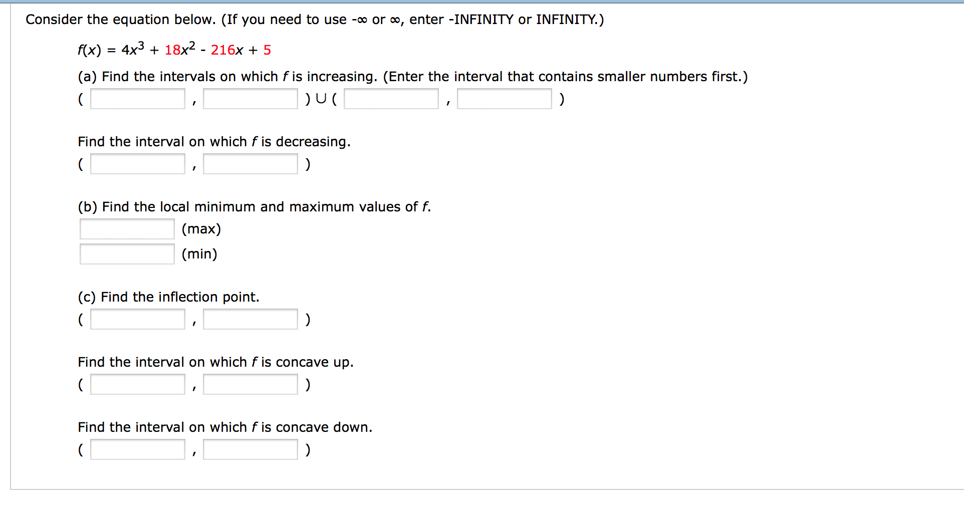 Solved Consider the equation below. (If you need to use | Chegg.com