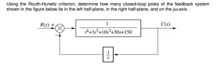 Solved Using the Routh-Hurwitz criterion, determine how many | Chegg.com