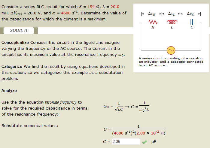 Solved Consider a series RLC circuit for which R = 154 Ohm, | Chegg.com