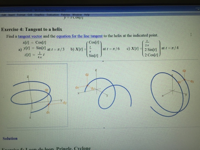 Solved Tangent to a helix Find a tangent vector and the | Chegg.com