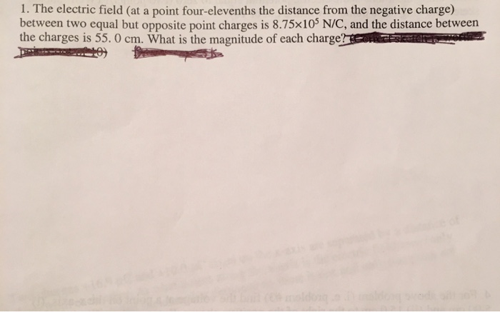 Solved The electric field (at a point four-elevenths the | Chegg.com