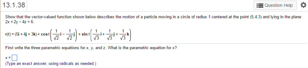 Solved Show that the vector-valued function shown below | Chegg.com