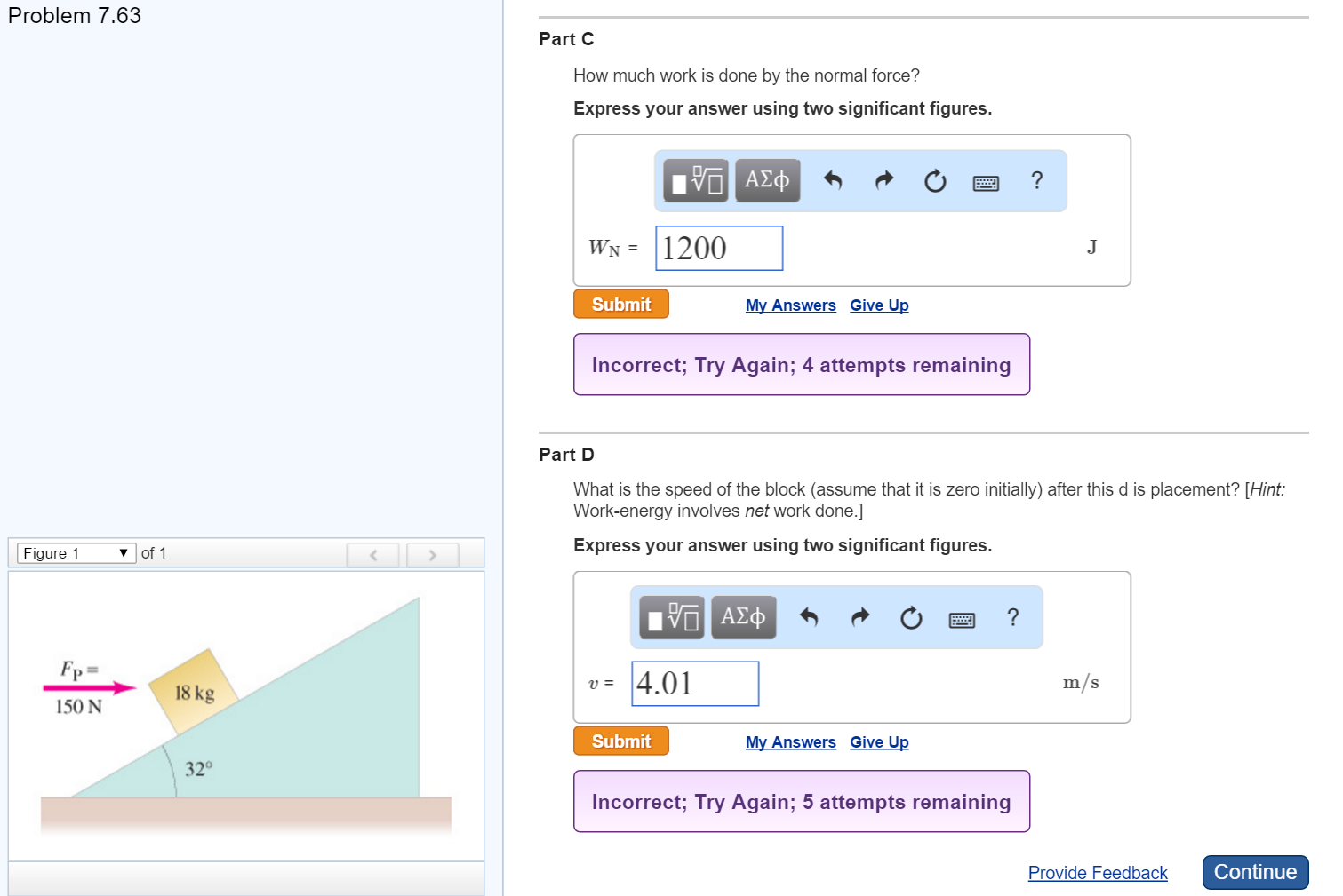 Solved How much work is done by the normal force? Express | Chegg.com