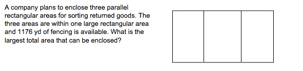 Solved A company plans to enclose three parallel rectangular | Chegg.com
