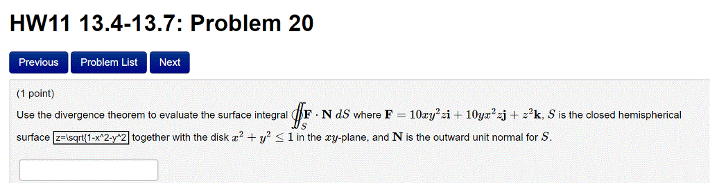 Solved HW11 13.4-13.7: Problem 20 Previous Problem List Next | Chegg.com