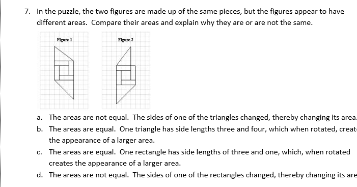 Solved In the puzzle, the two figures are made up of the | Chegg.com