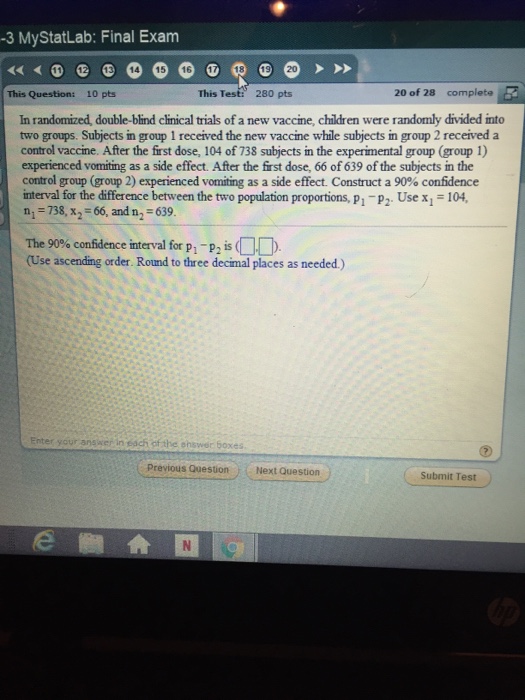 Solved in randomized, double-blind clinical trials of a new | Chegg.com