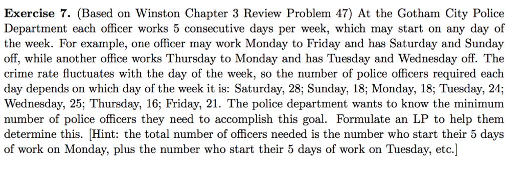 Solved Exercise 7. (Based on Winston Chapter 3 Review | Chegg.com