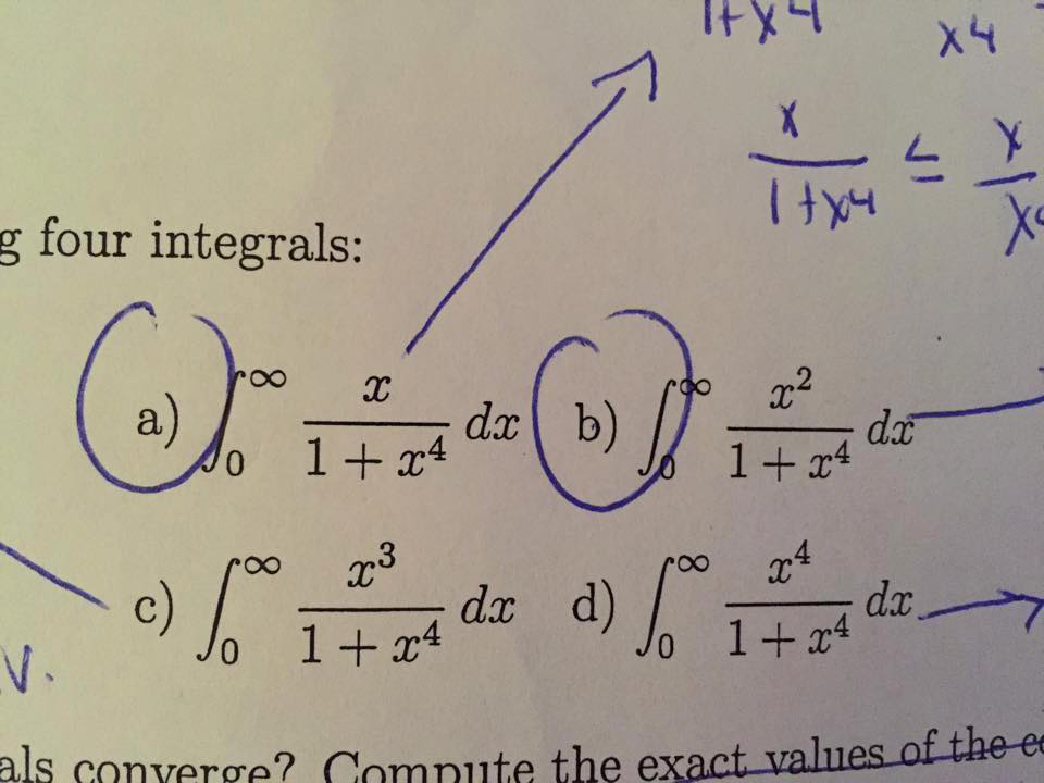Solved Consider the following integrals,solve and | Chegg.com
