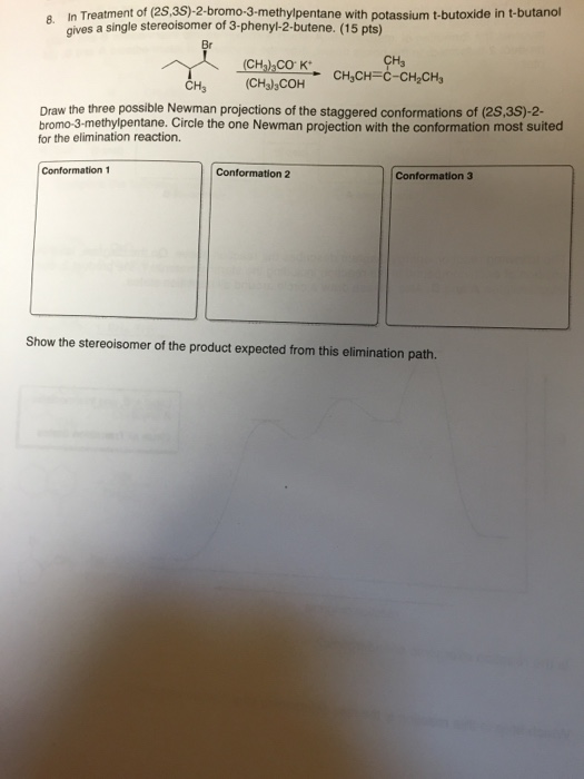 Solved In treatment of (2S,3S)-2-bromo-3-methylpentane with | Chegg.com