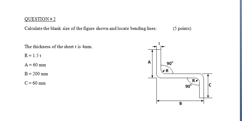 Solved Calculate the blank size of the figure shown and | Chegg.com