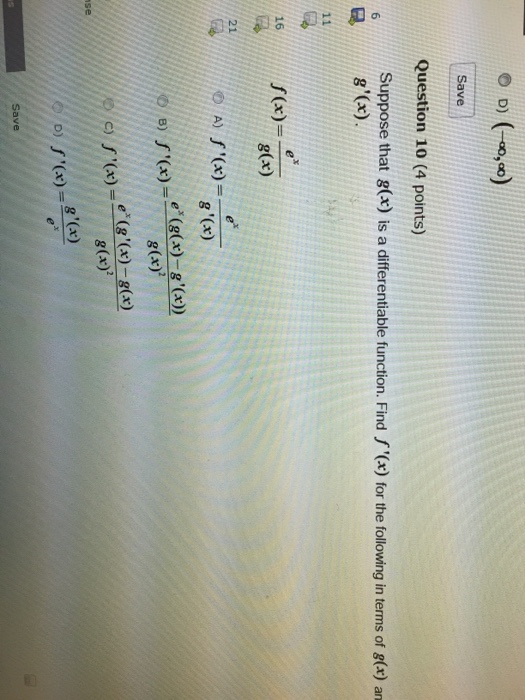 Solved Suppose that g(x) is a differentiable function. Find | Chegg.com