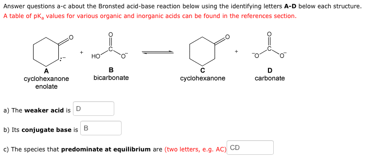 Solved Answer questions a-c about the Bronsted acid-base | Chegg.com Solved Answer questions a-c about the Bronsted acid-base | Chegg.com