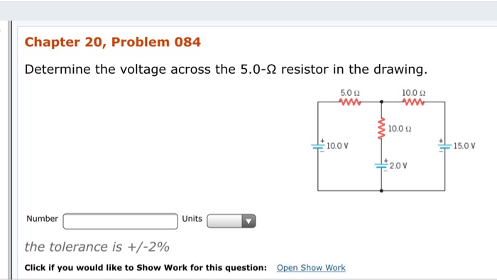 Solved Determine the voltage across the 5.0-Ohm resistor in | Chegg.com