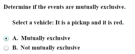 Solved Determine if the events are mutually exclusive. | Chegg.com