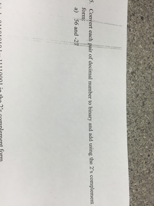 Solved Convert each pair of decimal number to binary and add | Chegg.com