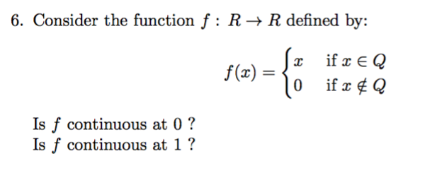 Solved Consider the function f: R rightarrow R defined by: | Chegg.com