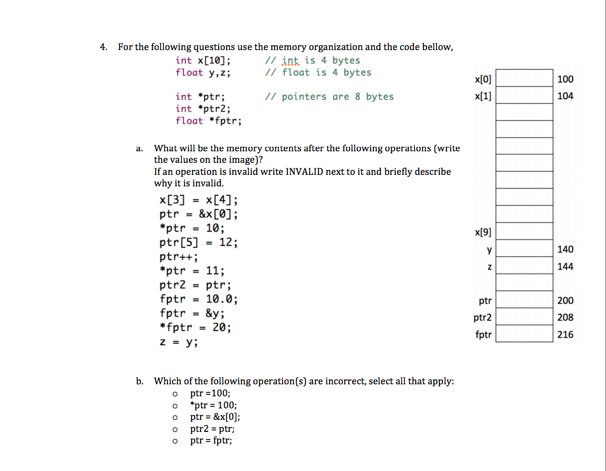 Solved: Please Following Instructions And Write Values Nex... | Chegg.com