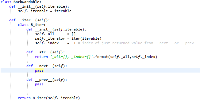 Solved 2. (5 pts) The Backwardable class decorates iterables | Chegg.com