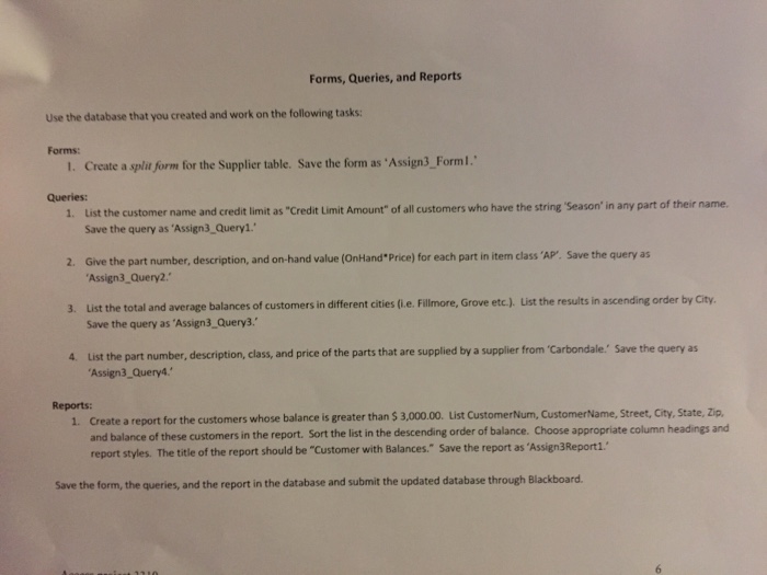 Solved Use the database that you created and work on the | Chegg.com